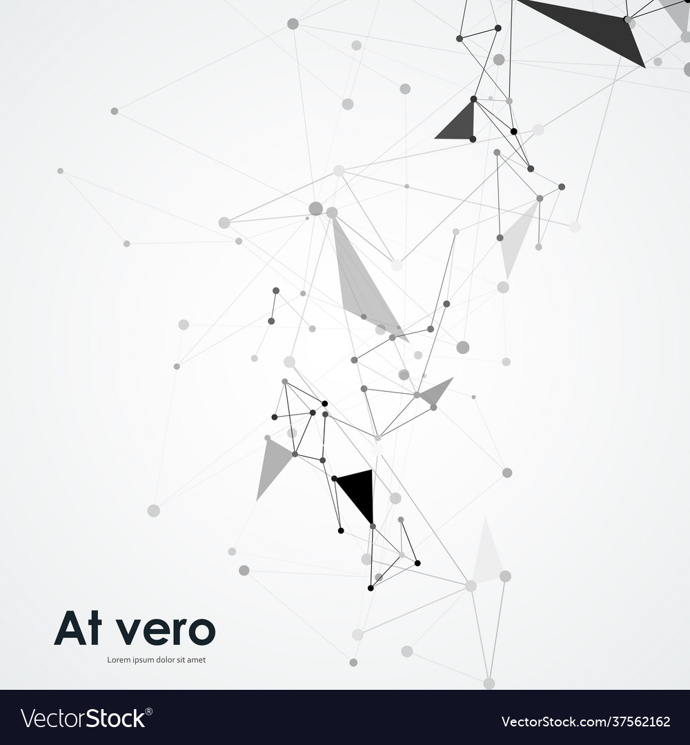 Abstract Connection Dots Lines Communication Vector Image