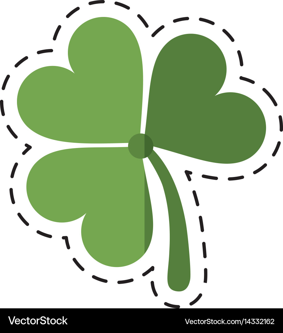 Cartoon st patricks day clover lucky icon Vector Image
