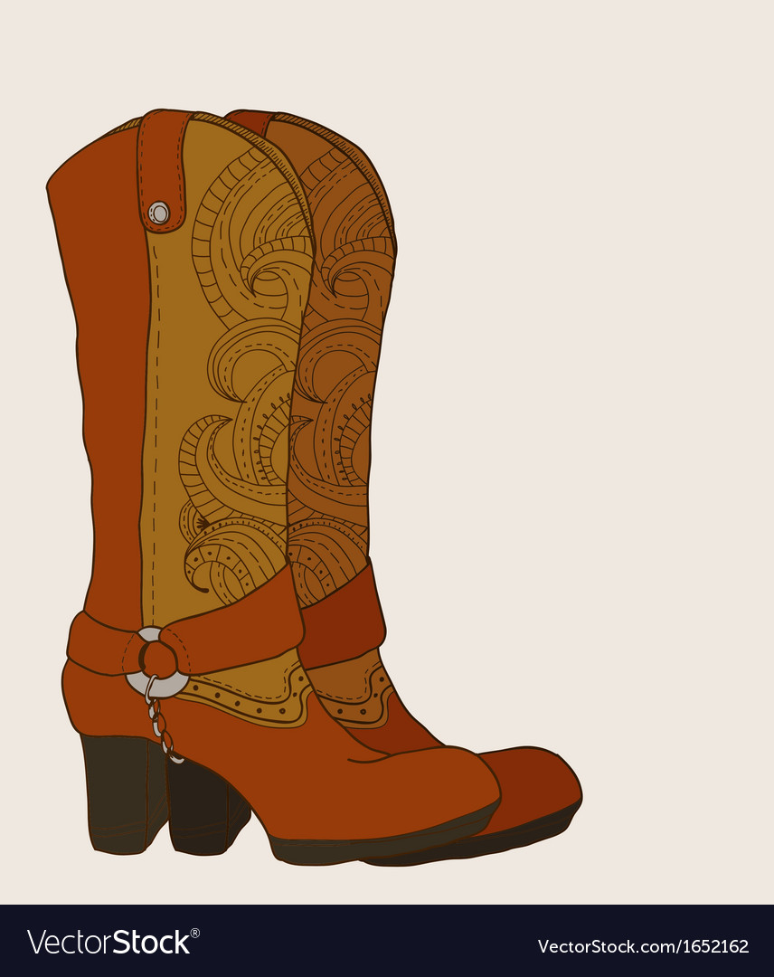 Cowboy Boots Royalty Free Vector Image - VectorStock