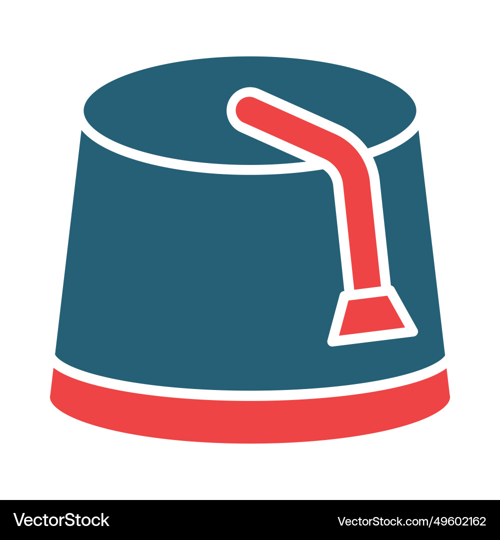 Fez glyph two color icons for personal Royalty Free Vector