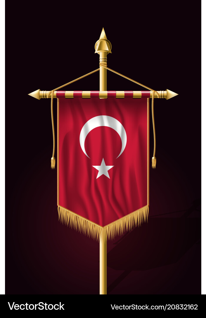 Flag of turkey festive vertical banner wall Vector Image
