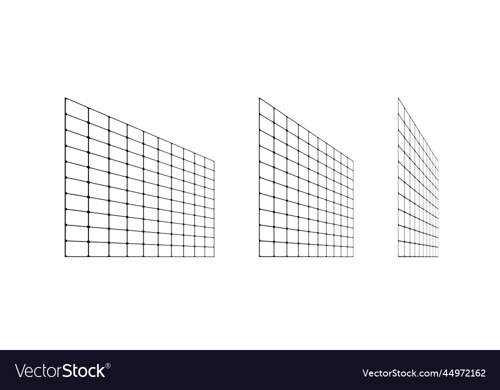 Flat grid surface set rectangle vertical plane Vector Image