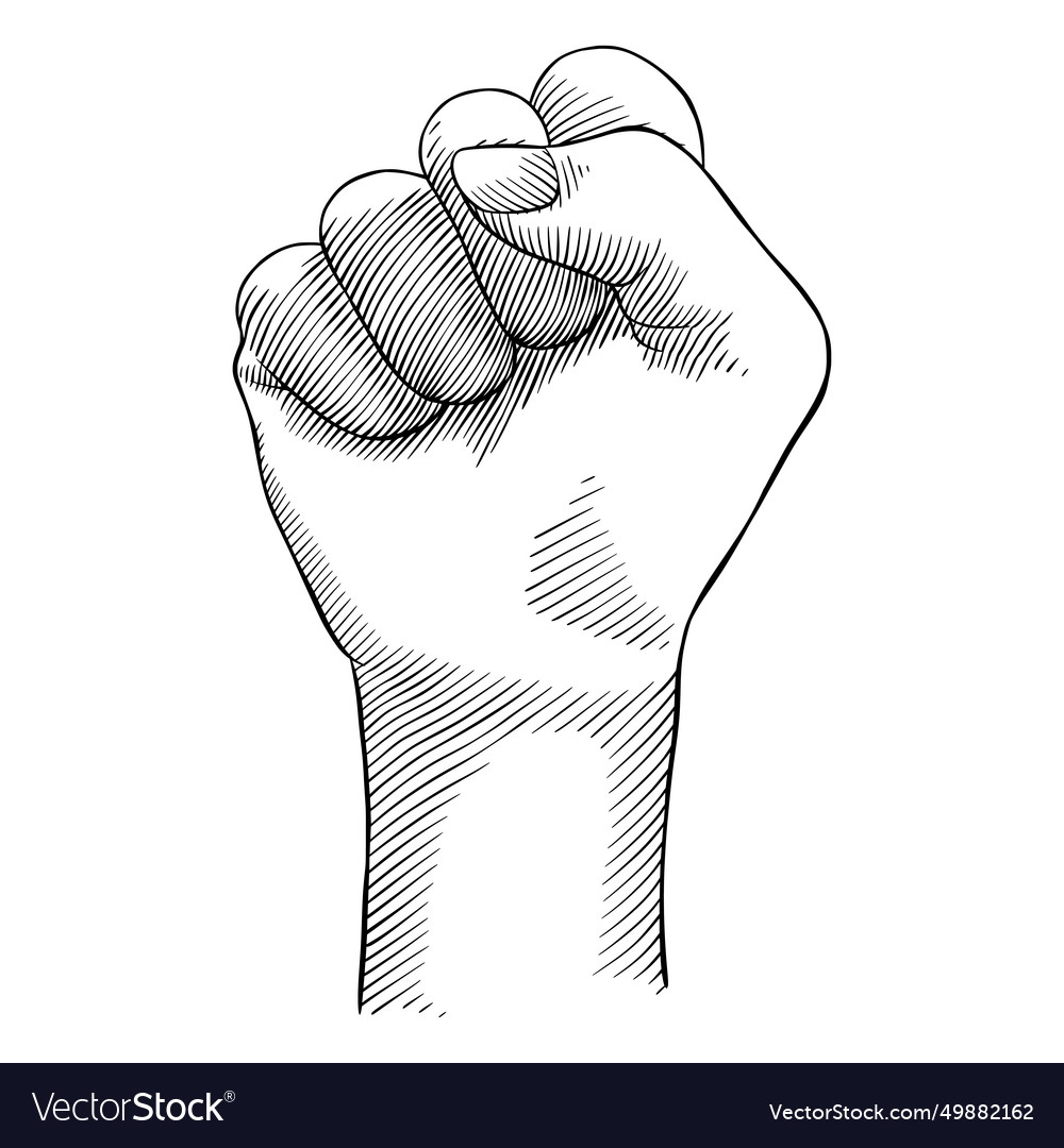 Hand clenched Royalty Free Vector Image - VectorStock