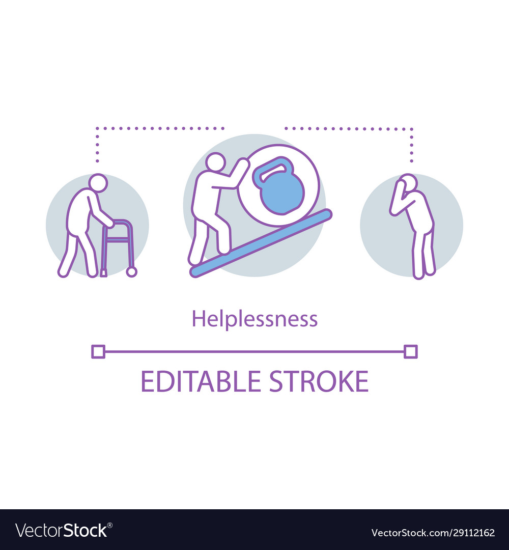 Helplessness concept icon Royalty Free Vector Image