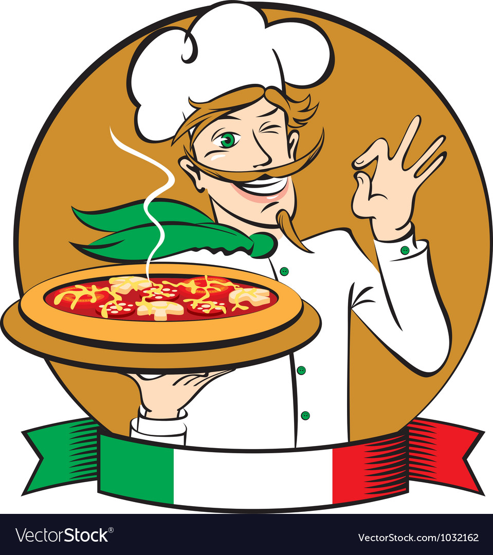 Italian chef Royalty Free Vector Image - VectorStock