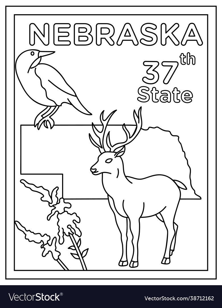 Nebraska Royalty Free Vector Image - VectorStock