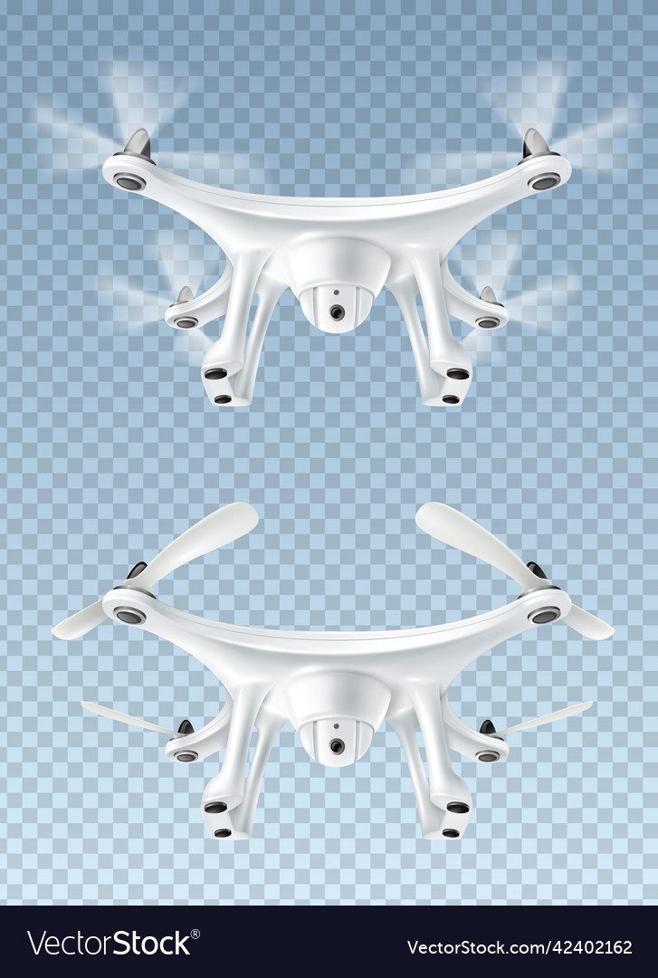 Realistic flying drone Royalty Free Vector Image