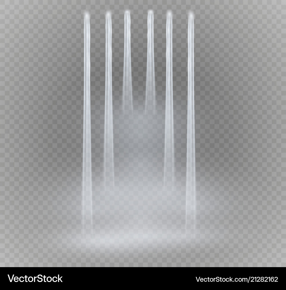 Realistic transparent nature stream of waterfall Vector Image