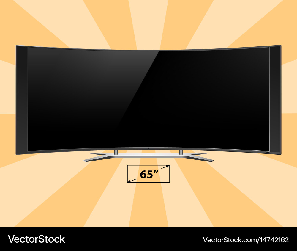 Tv screen lcd monitor template electronic device Vector Image