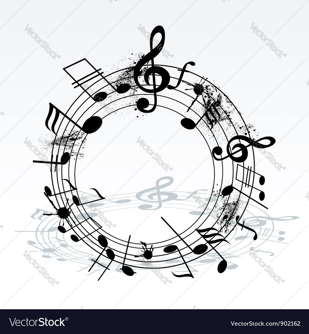 Twisted music notes Royalty Free Vector Image - VectorStock