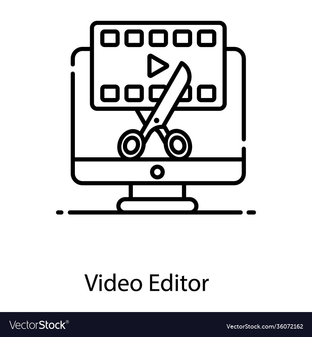 Video editor Royalty Free Vector Image - VectorStock