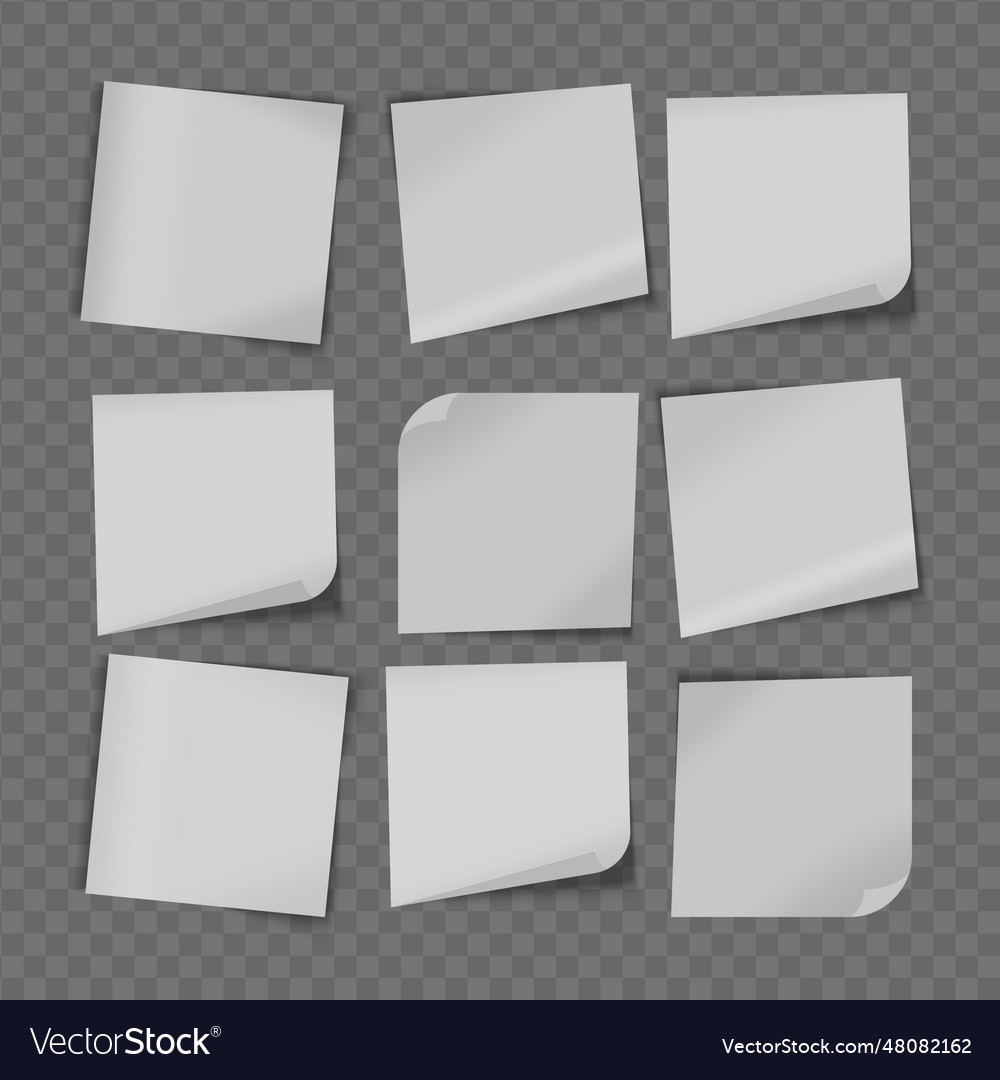 White stick note paper Royalty Free Vector Image