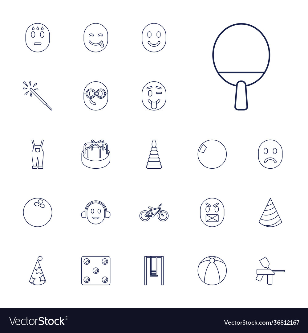 22 fun icons Royalty Free Vector Image - VectorStock