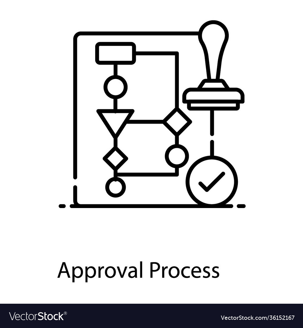 Approval process Royalty Free Vector Image - VectorStock