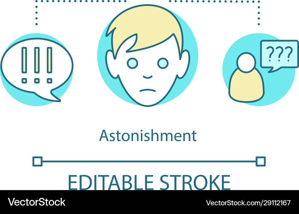 Astonishment concept icon Royalty Free Vector Image