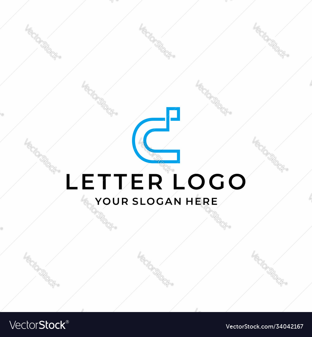 C digital logo Royalty Free Vector Image - VectorStock