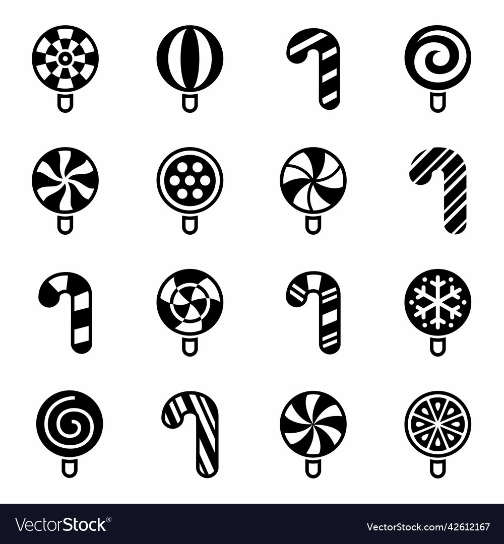 Candy icon set Royalty Free Vector Image - VectorStock