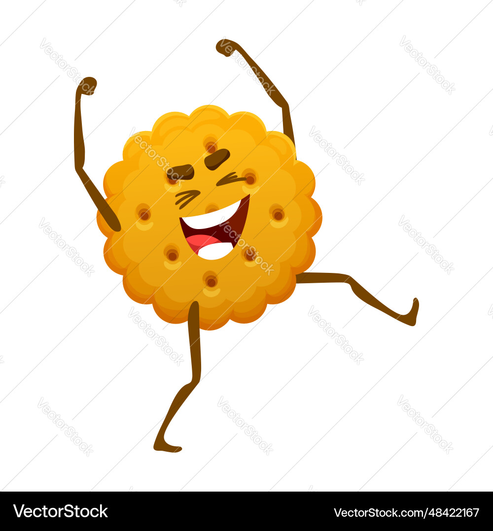 Cartoon cookie funny character cracker Royalty Free Vector