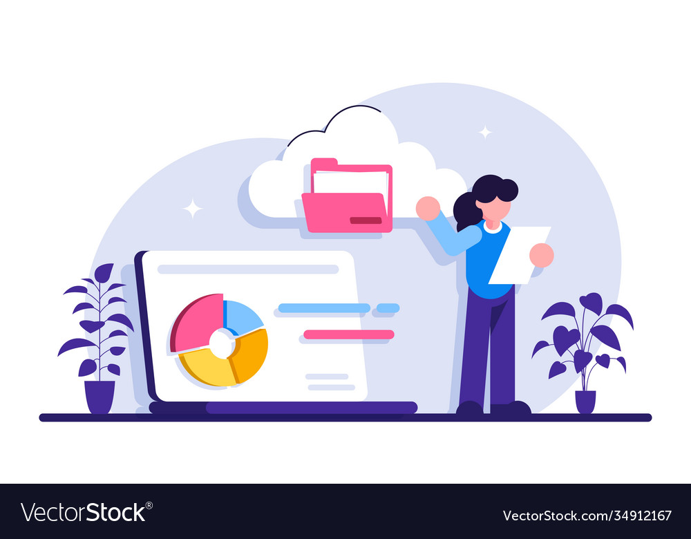 Cloud engineering concept computing web Royalty Free Vector