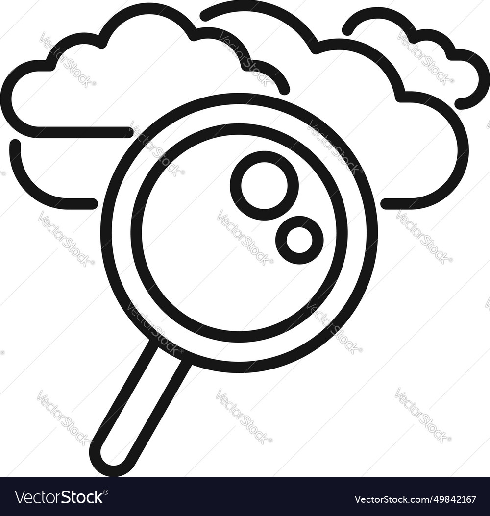 Cloud search filter icon outline bookmark Vector Image