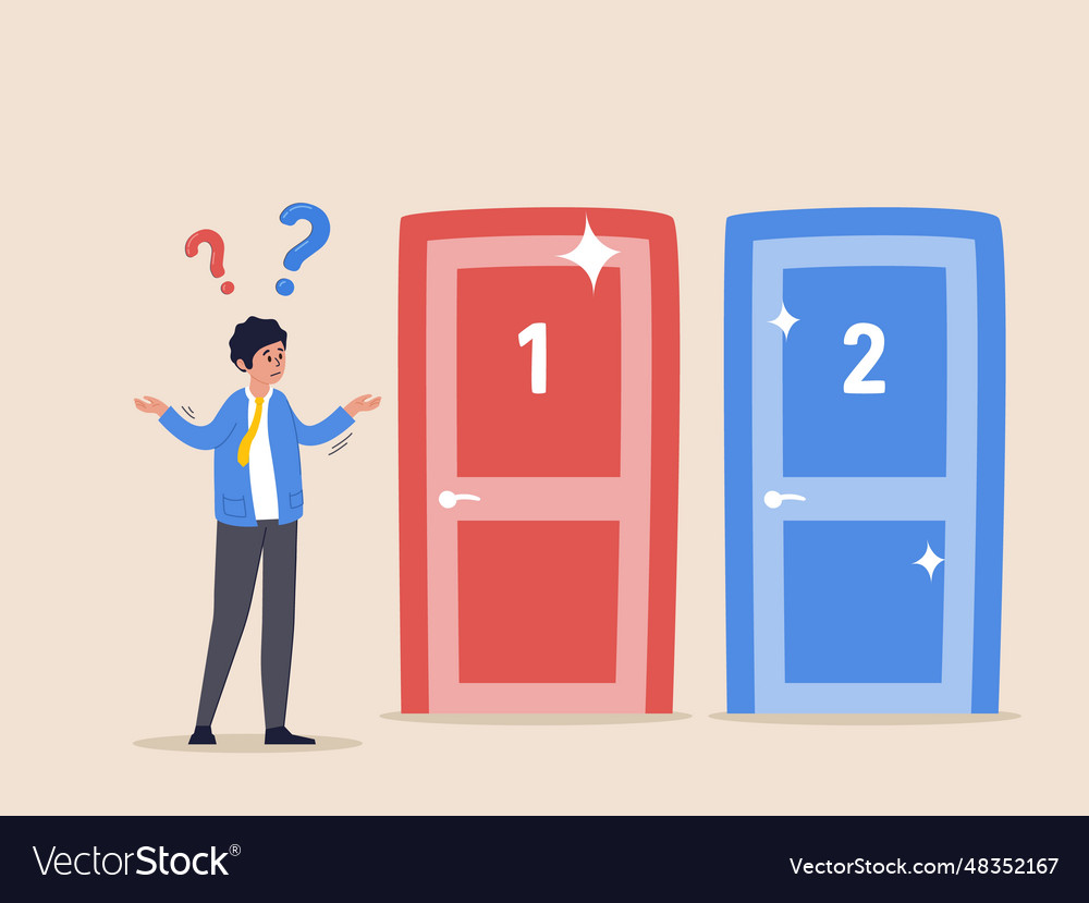 Decide dilemma concept alternatives Royalty Free Vector Decide dilemma concept alternatives Royalty Free Vector