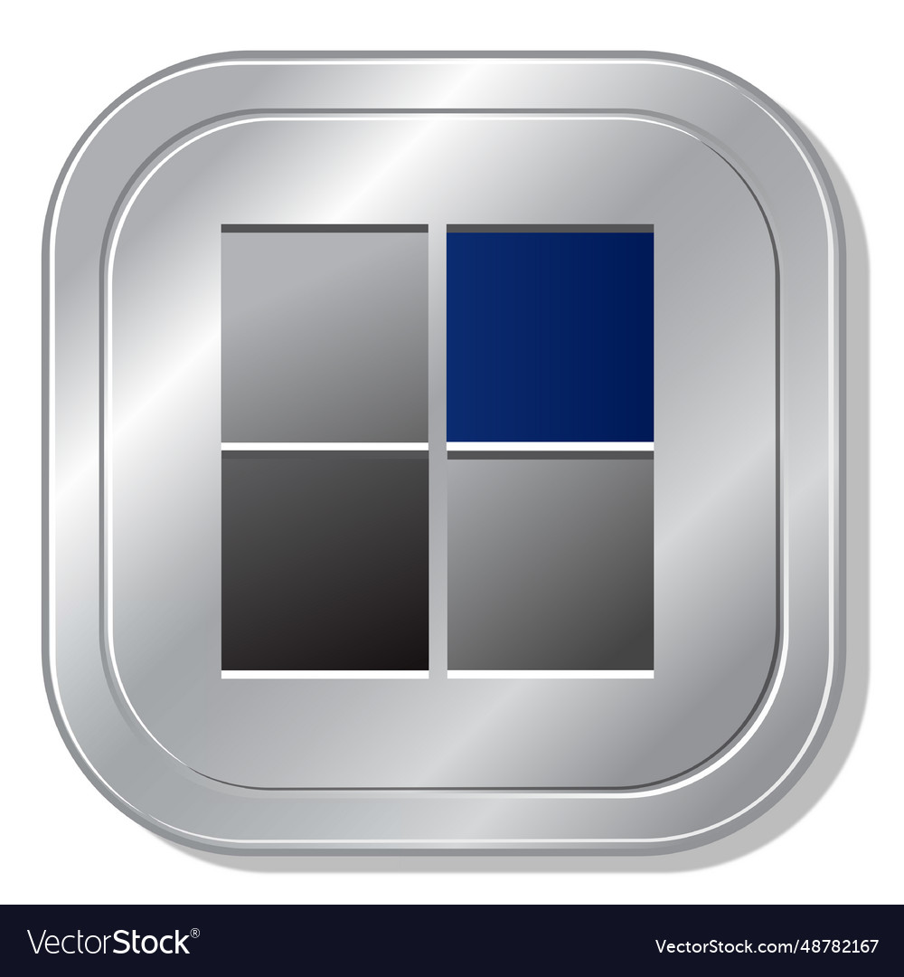 Delicious metallic button Royalty Free Vector Image