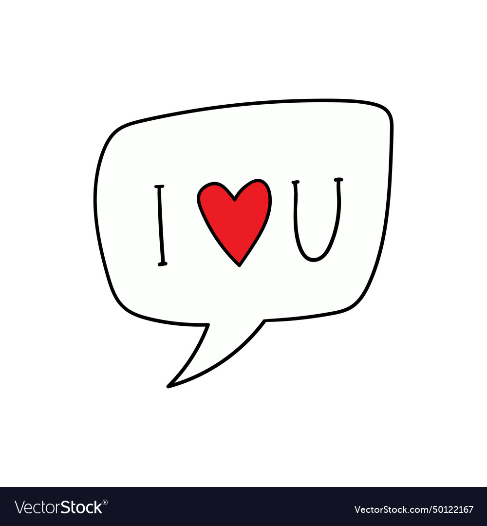 Happy valentines day i love you speech bubble Vector Image