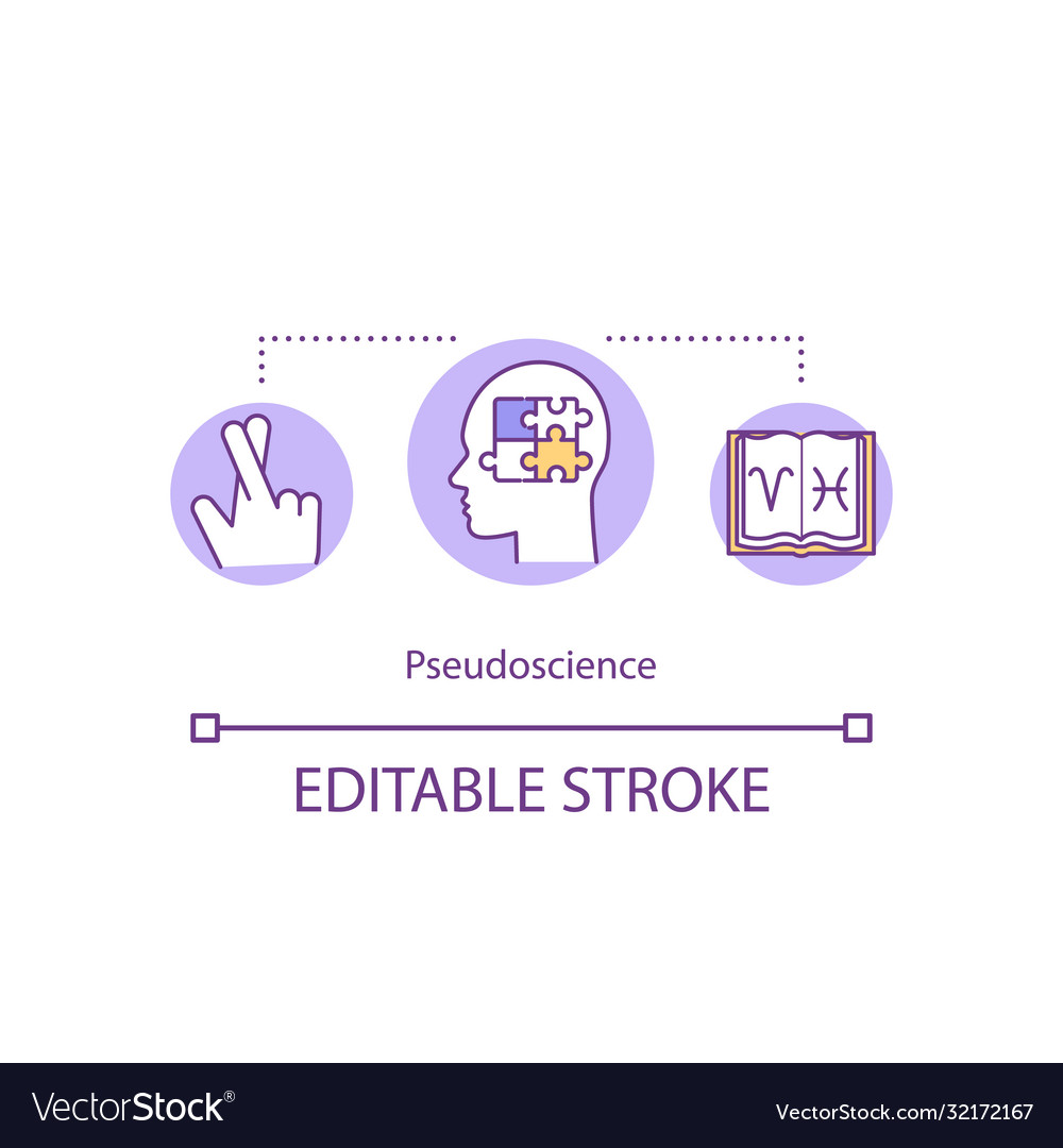 Pseudoscience concept icon Royalty Free Vector Image