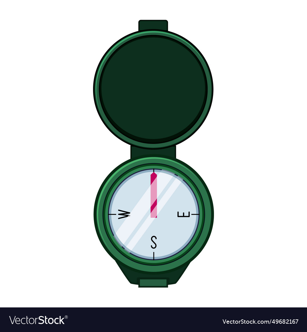 Rose compass cartoon Royalty Free Vector Image