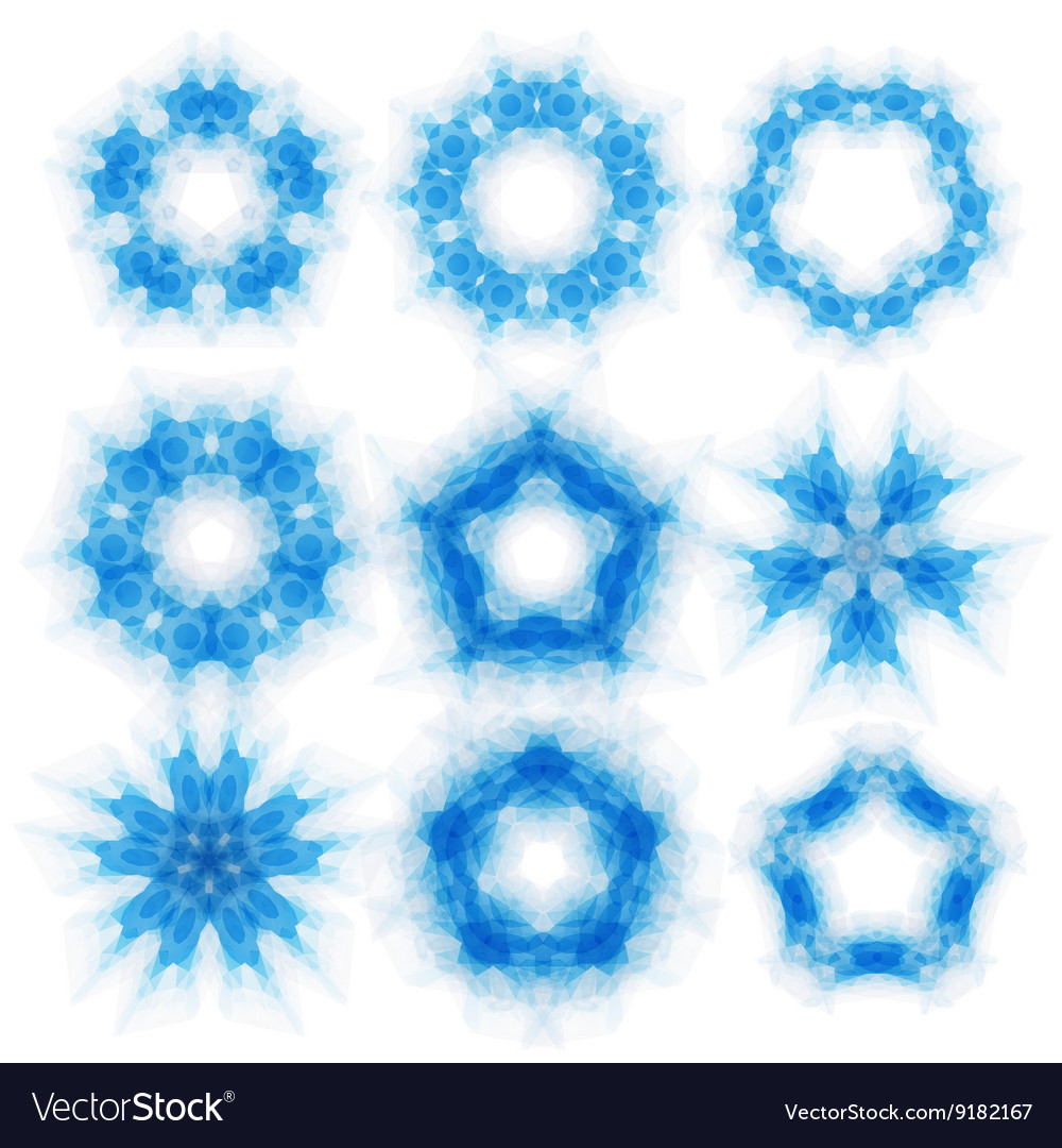 Set of triangle round patterns Royalty Free Vector Image