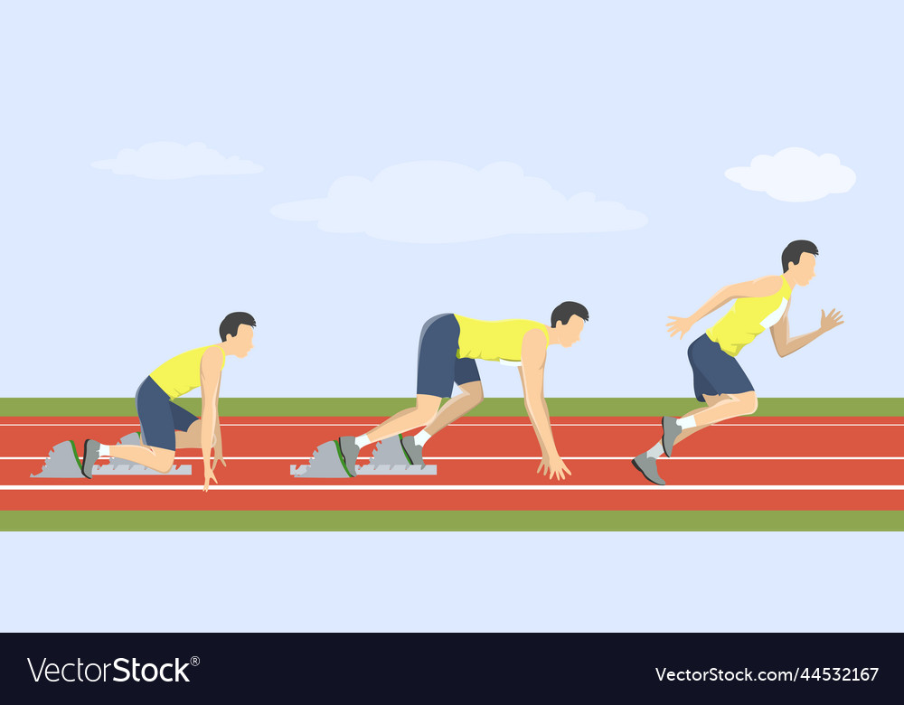 Starting point for run Royalty Free Vector Image