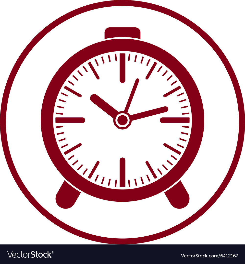 Time conceptual stylish icon simple desk clock Vector Image