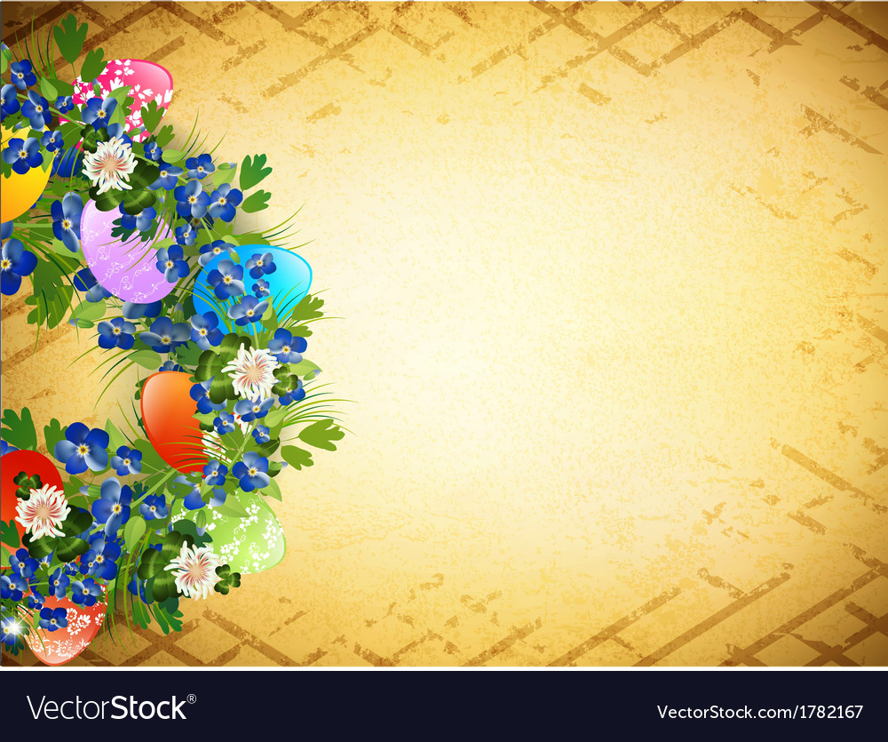 Vintage Easter Background Royalty Free Vector Image