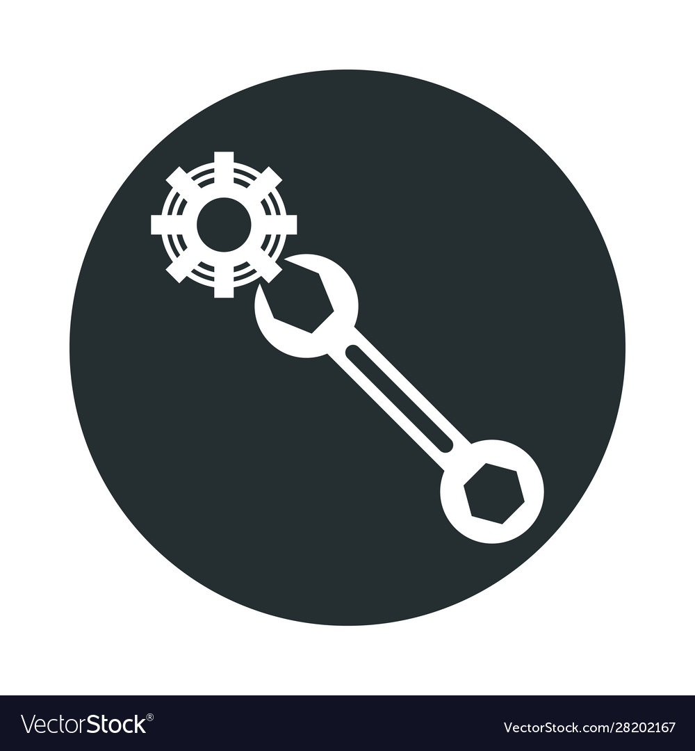 Wrench key tool isolated icon Royalty Free Vector Image