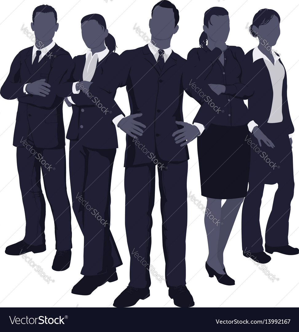 Young dynamic business team Royalty Free Vector Image
