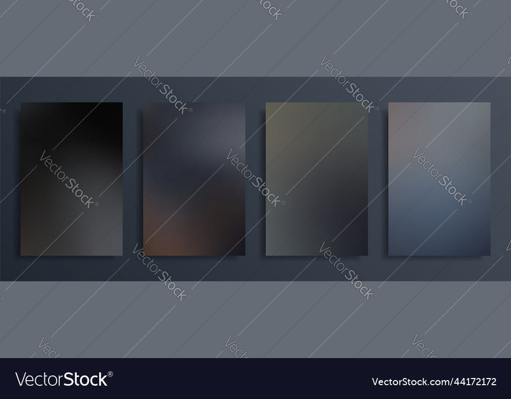Abstract gradient blurred background in dark Vector Image