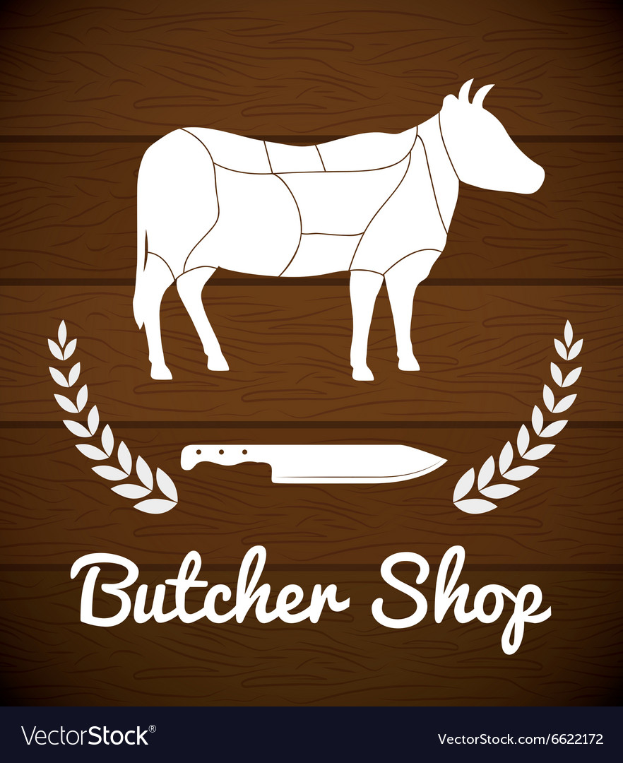Bbq and butchery theme Royalty Free Vector Image