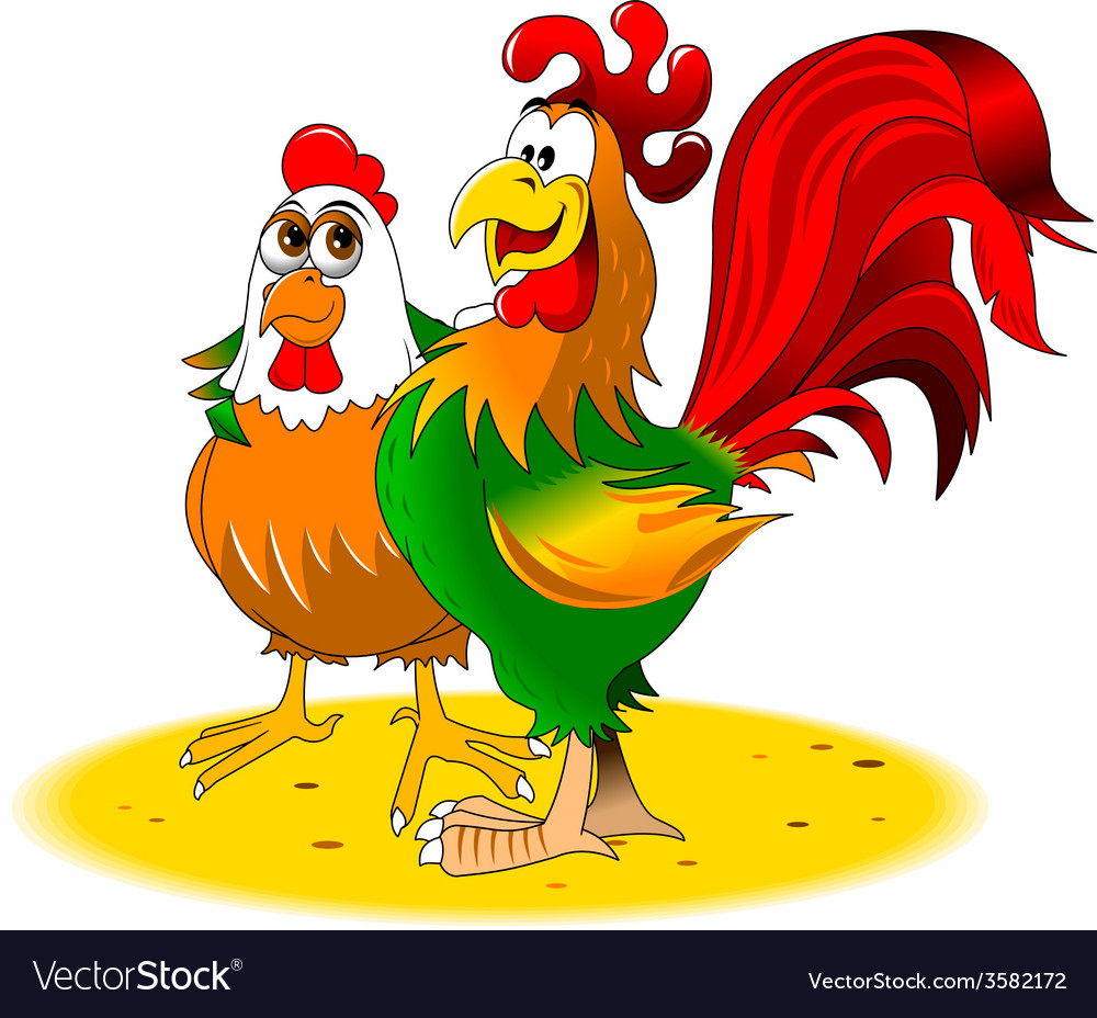 Cartoon rooster design Royalty Free Vector Image