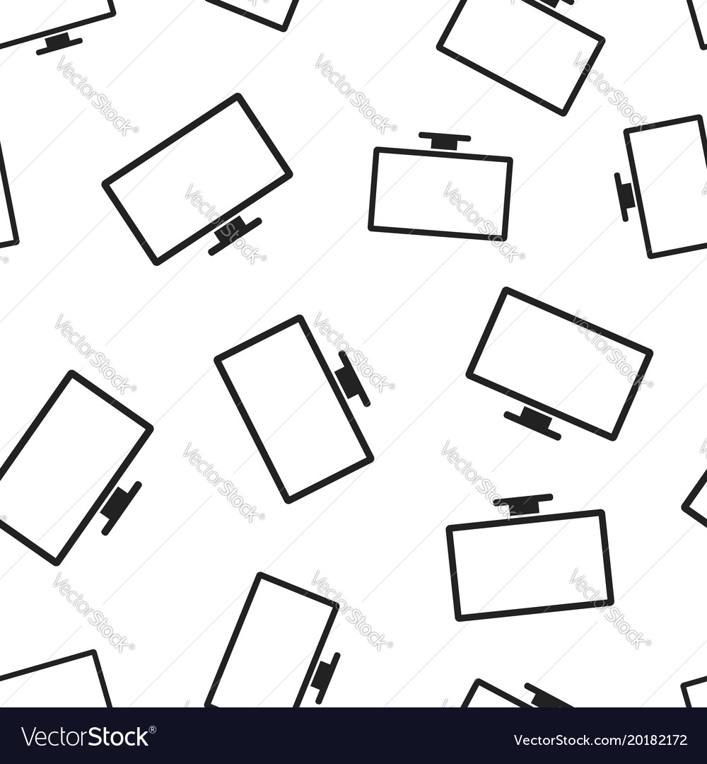 Computer monitor seamless pattern background Vector Image