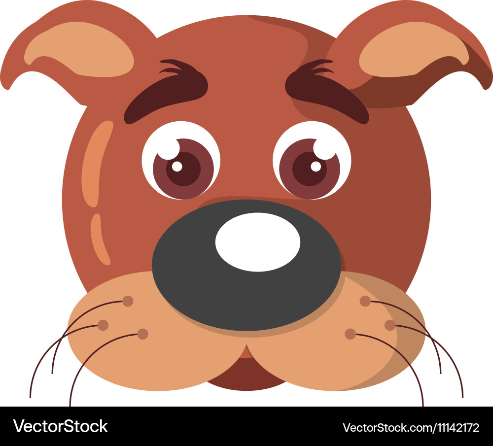 Dog mascot cartoon isolated icon Royalty Free Vector Image