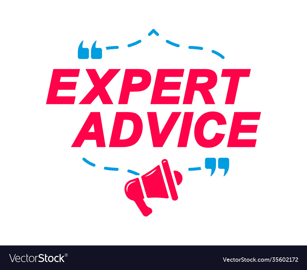 Expert advice labels speech bubbles Royalty Free Vector