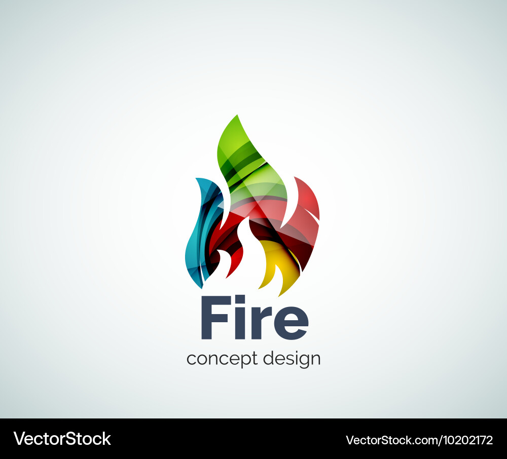 Fire logo template Royalty Free Vector Image - VectorStock
