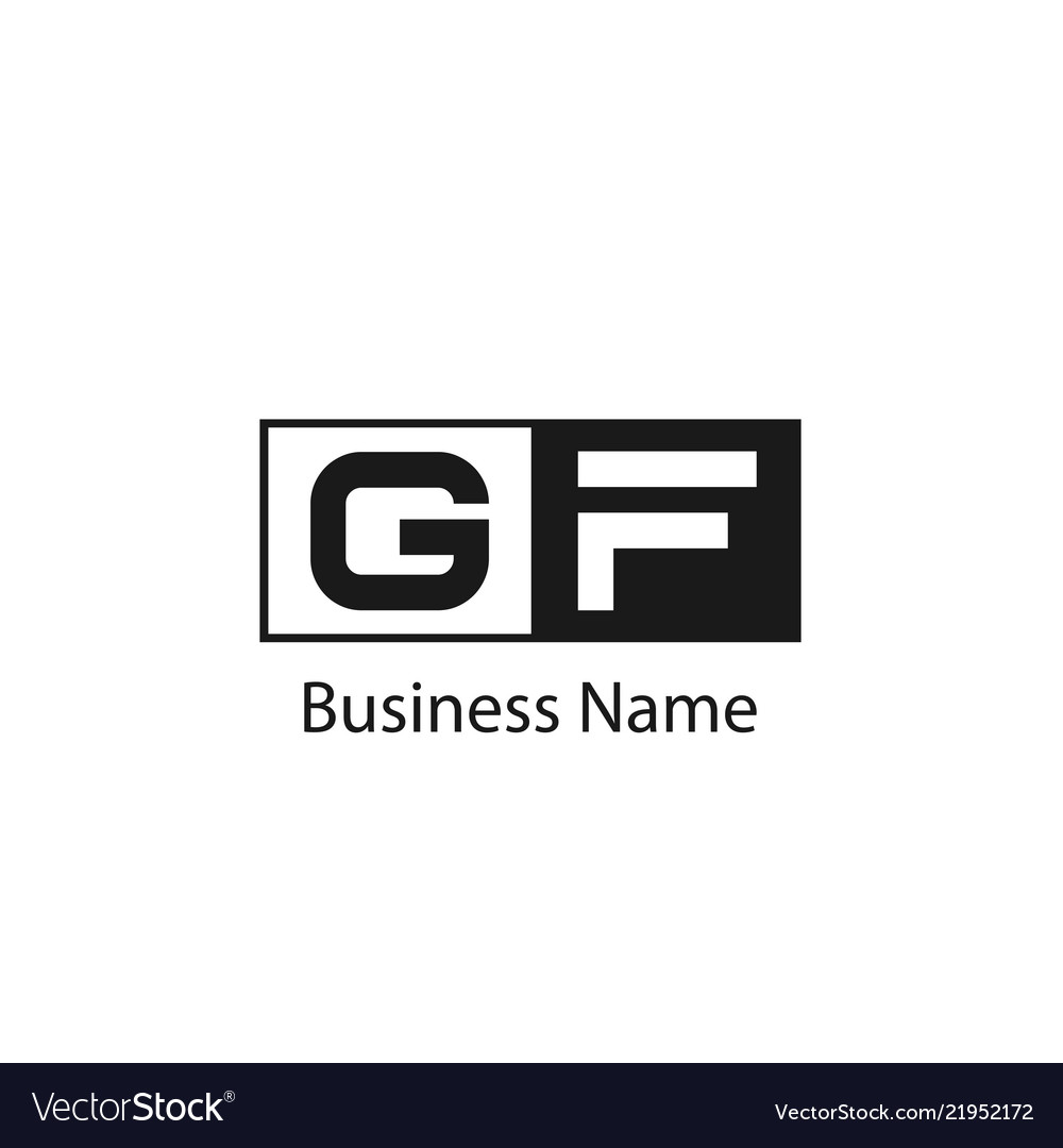 Initial letter gf logo template design Royalty Free Vector