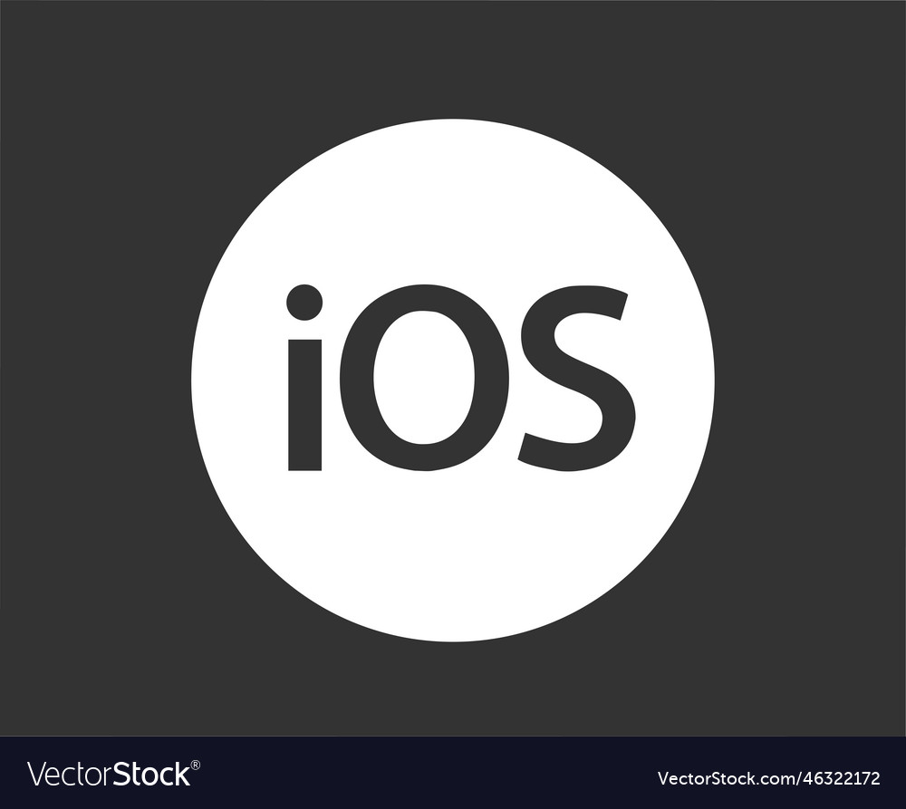 Ios icon logo software apple symbol design Vector Image
