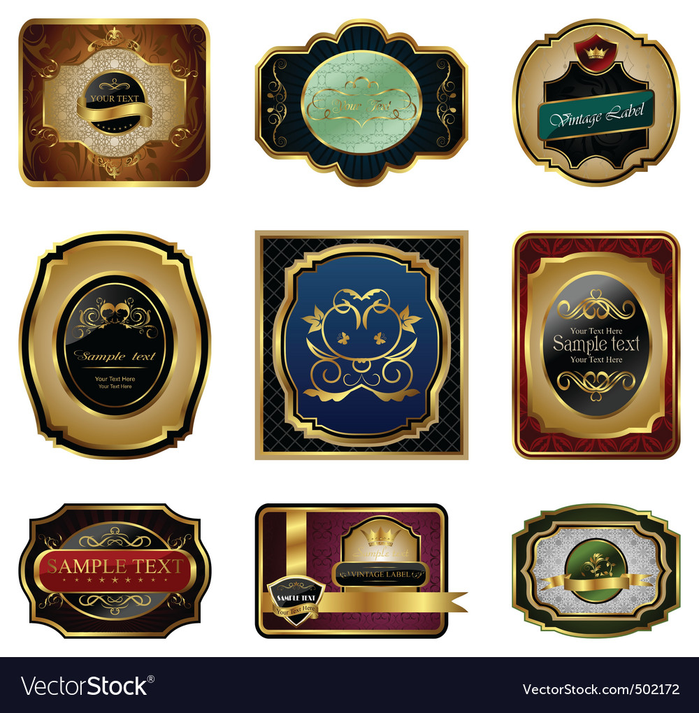 Label frame Royalty Free Vector Image - VectorStock