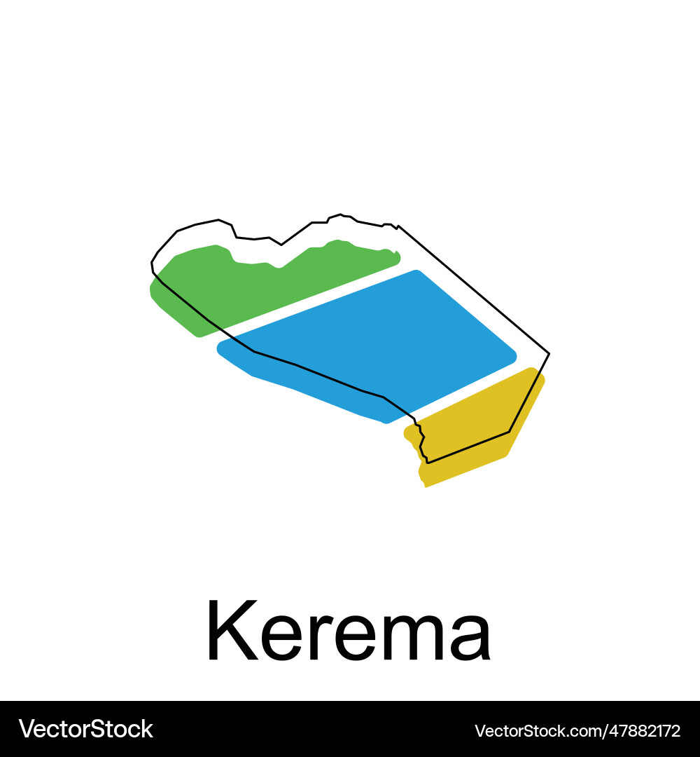 Map of kerema design template national borders Vector Image