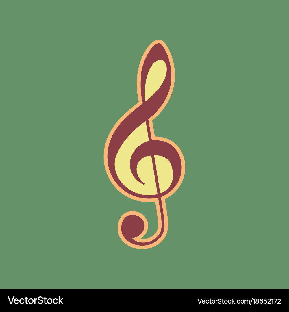 Music violin clef sign g-clef treble clef Vector Image