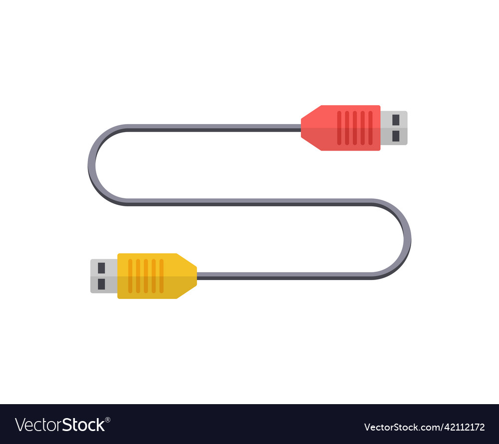 Network adapter cable connectors and sockets Vector Image