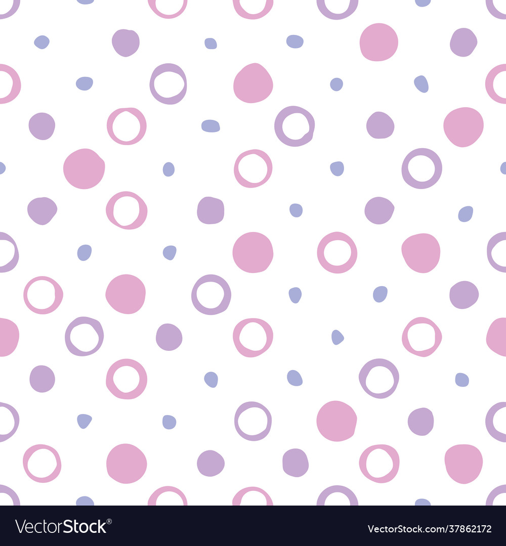 Pink doodle repeat pattern bubbles Royalty Free Vector Image