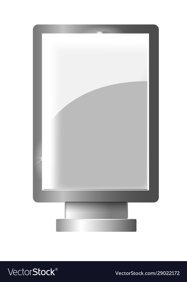 Realistic light box template on white Royalty Free Vector